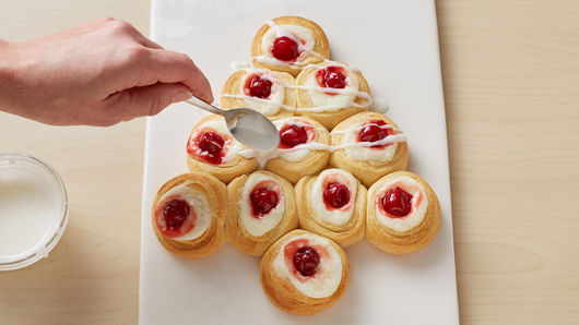 Cherry-Almond-Cream Cheese Crescent Danish Tree Recipe - Pillsbury.com
