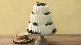 White Wedding Cake with Raspberry Filling Recipe - BettyCrocker.com